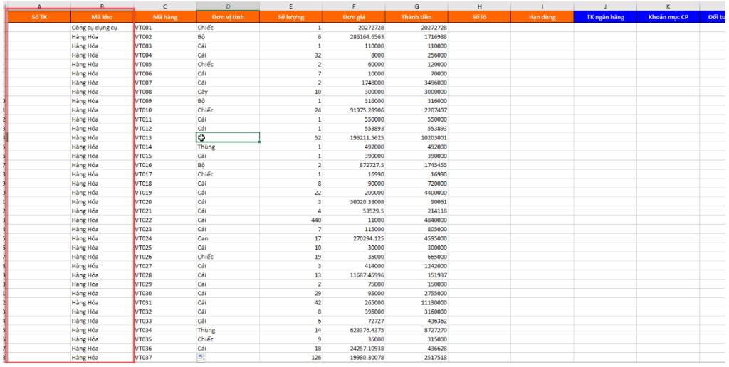 Cập Nhật Chức Năng Chuyển Đổi Dữ Liệu Excel